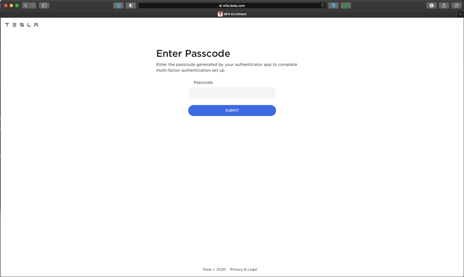 How To Setup Multi-Factor Authentication with Tesla – DBurkland.com