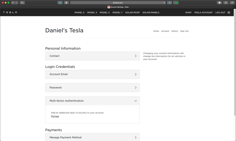 How To Setup Multi-Factor Authentication with Tesla – DBurkland.com